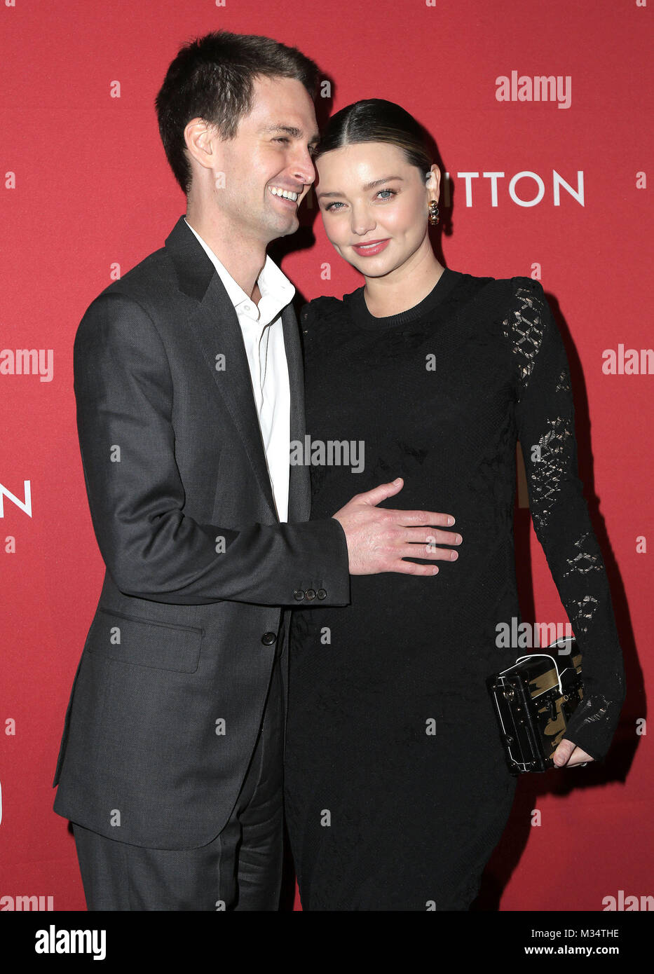 Los Angeles, USA. 8th Feb, 2018. Miranda Kerr, Evan Spiegel. The Broad ...