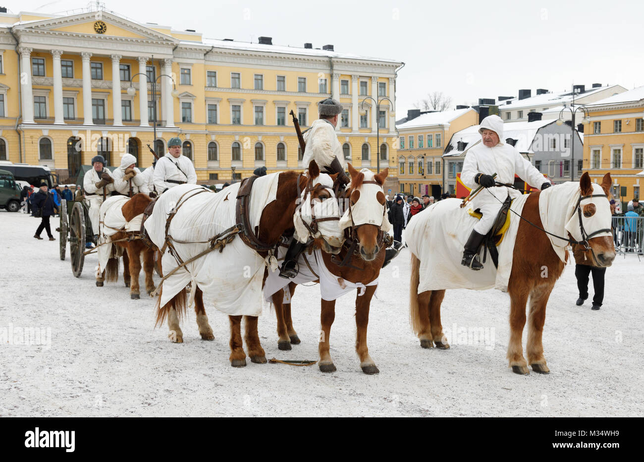 Helsinki, Finland. 8th Feb, 2018. To commemorate the 100 years history ...