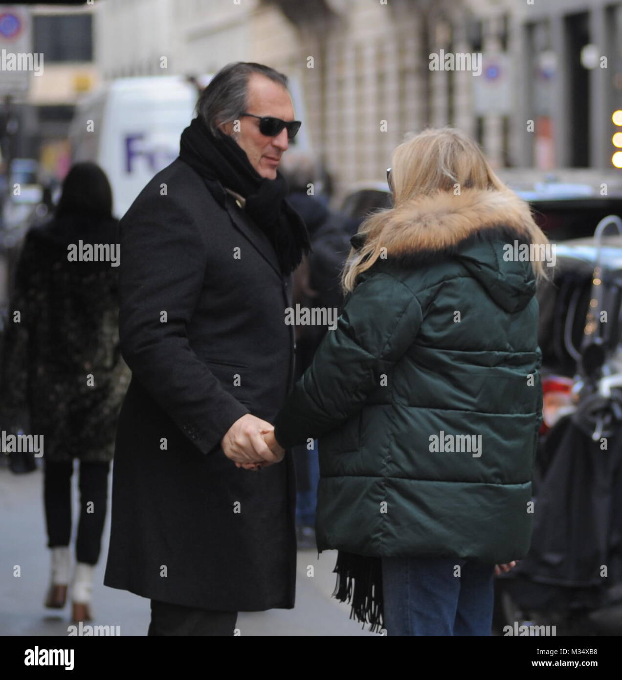 Milan, Mara Venier meets Silvio Sardi in the center Mara Venier ...