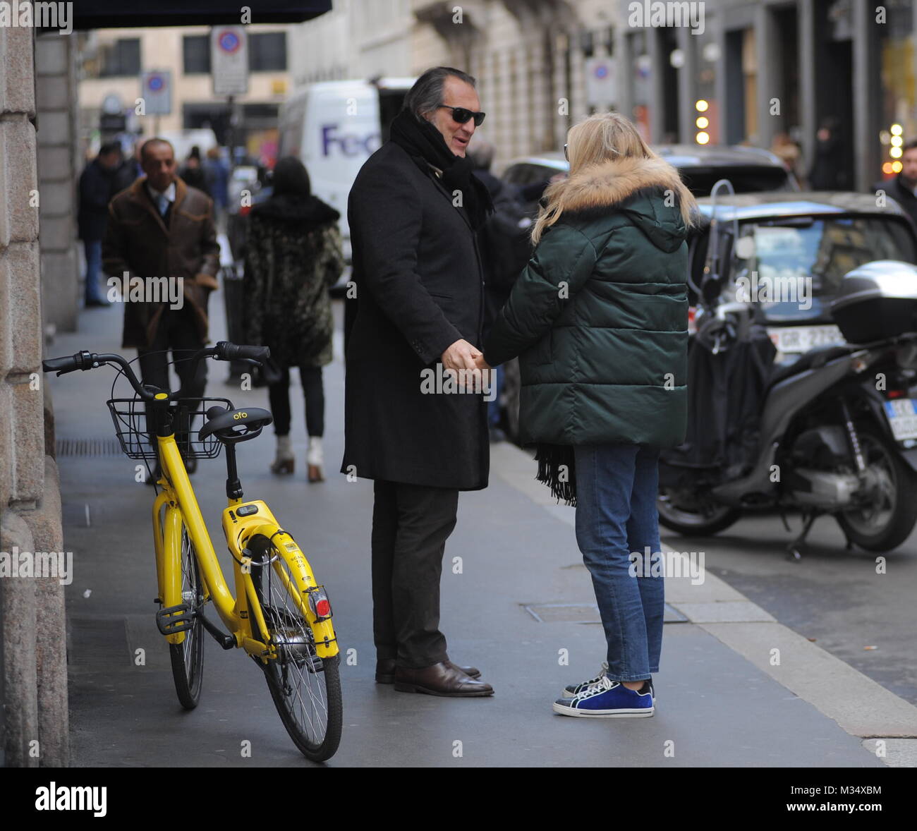 Milan, Mara Venier meets Silvio Sardi in the center Mara Venier ...
