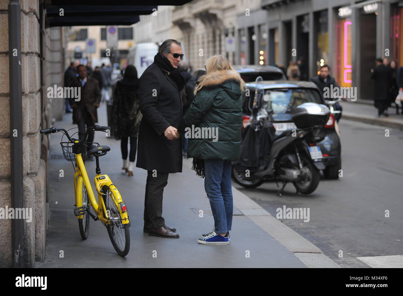 Milan, Mara Venier meets Silvio Sardi in the center Mara Venier ...