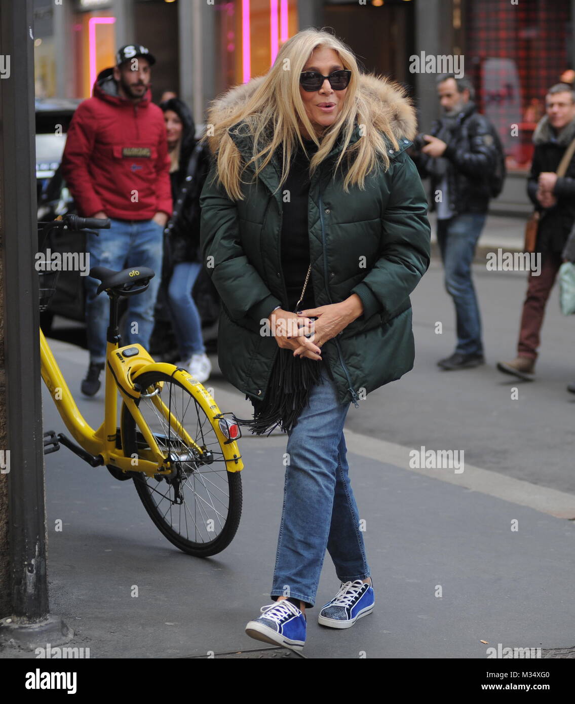 Milan, Mara Venier meets Silvio Sardi in the center Mara Venier ...