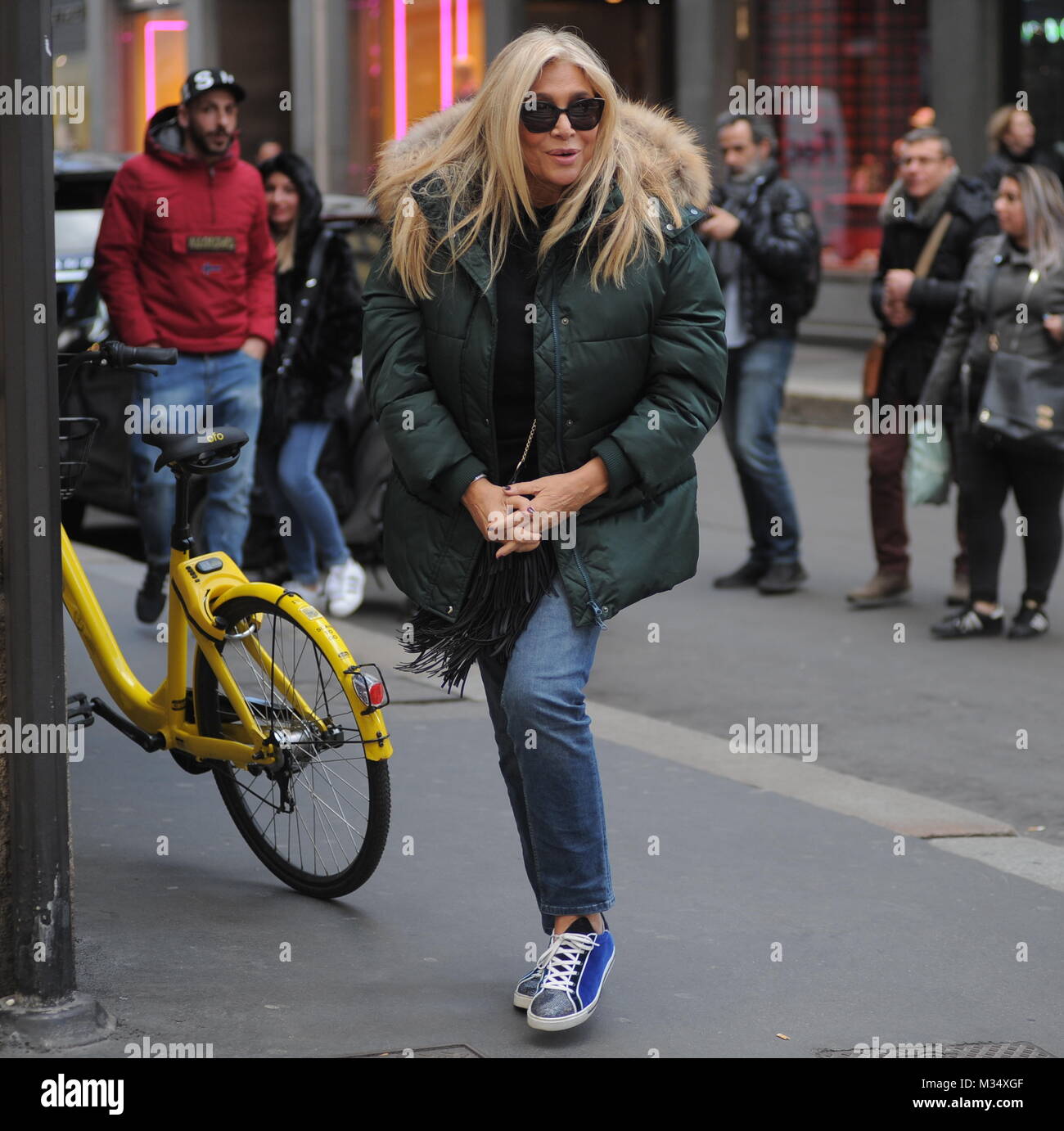 Milan, Mara Venier meets Silvio Sardi in the center Mara Venier ...