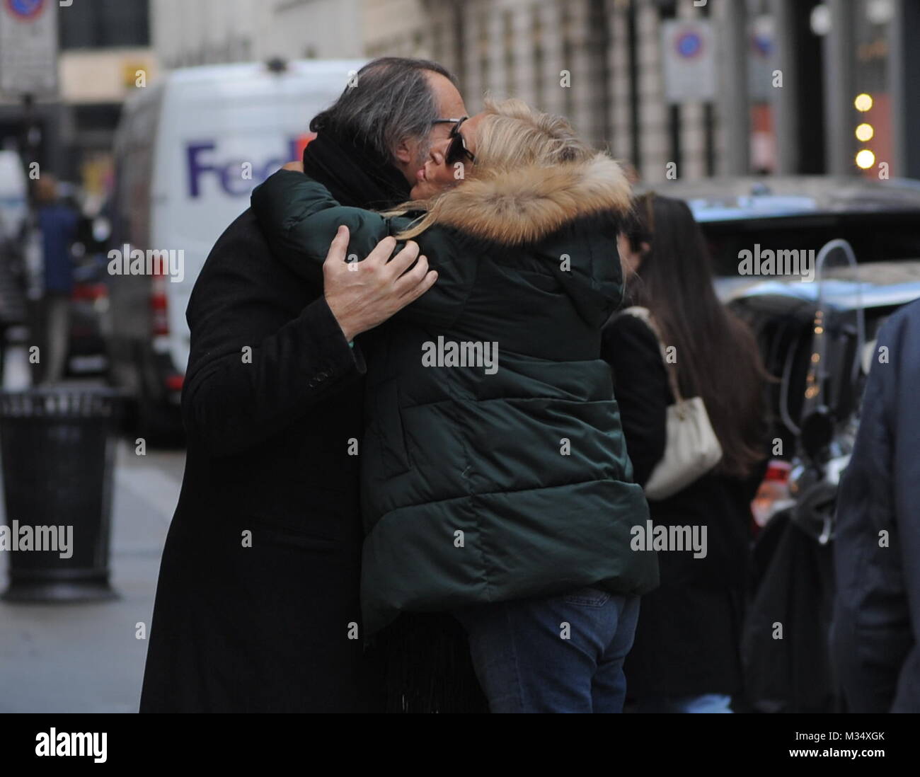 Milan, Mara Venier meets Silvio Sardi in the center Mara Venier ...
