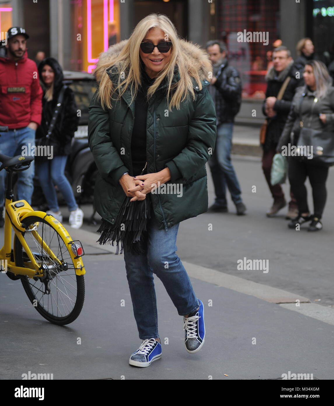 Milan, Mara Venier meets Silvio Sardi in the center Mara Venier ...