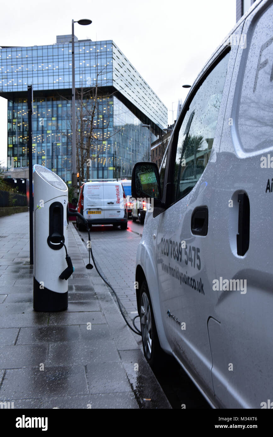 9th February, 2018. An electric vehicle being used by a company at a ...