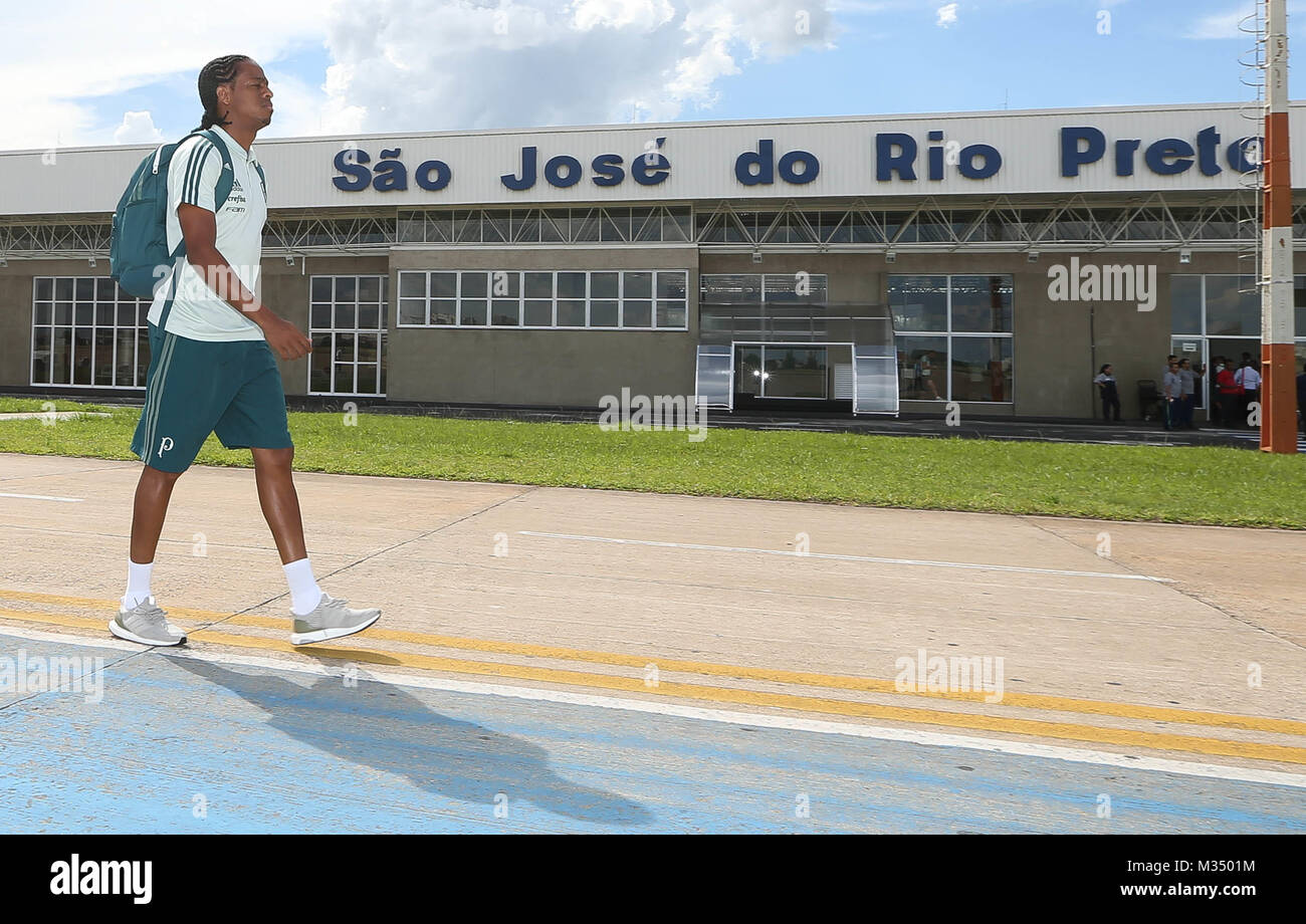 SÃO JOSÉ DO RIO PRETO, SP - 09.02.2018: DESEMBARQUE DO PALMEIRAS - The player Keno, from SE ...