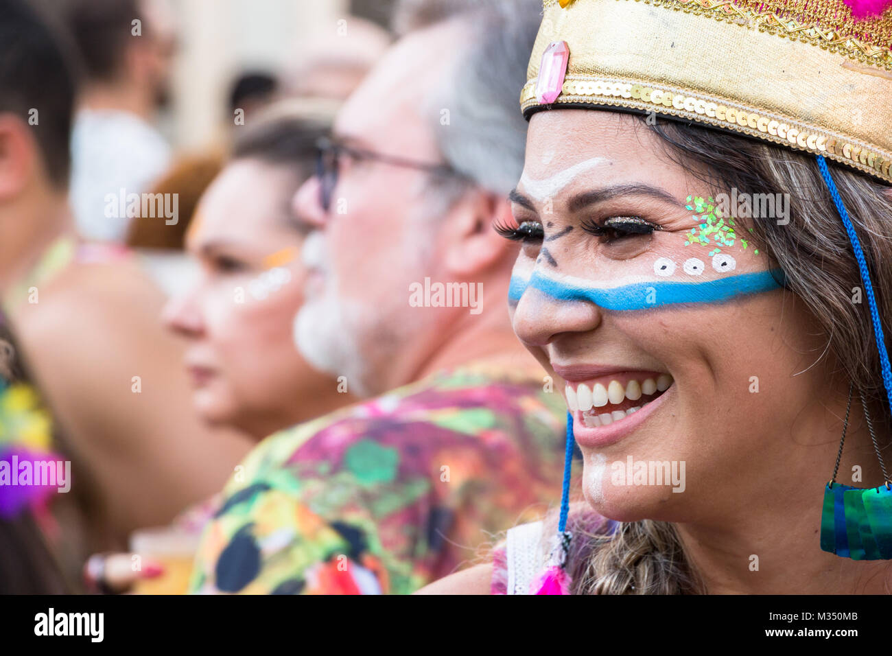 Recife, Brazil - February 9th, 2018 The beginning of the celebration of ...