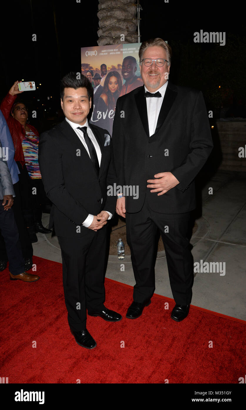 Los Angeles, Ca, USA. 08th Feb, 2018. Sidney Chiu, Michael Auret at the ...