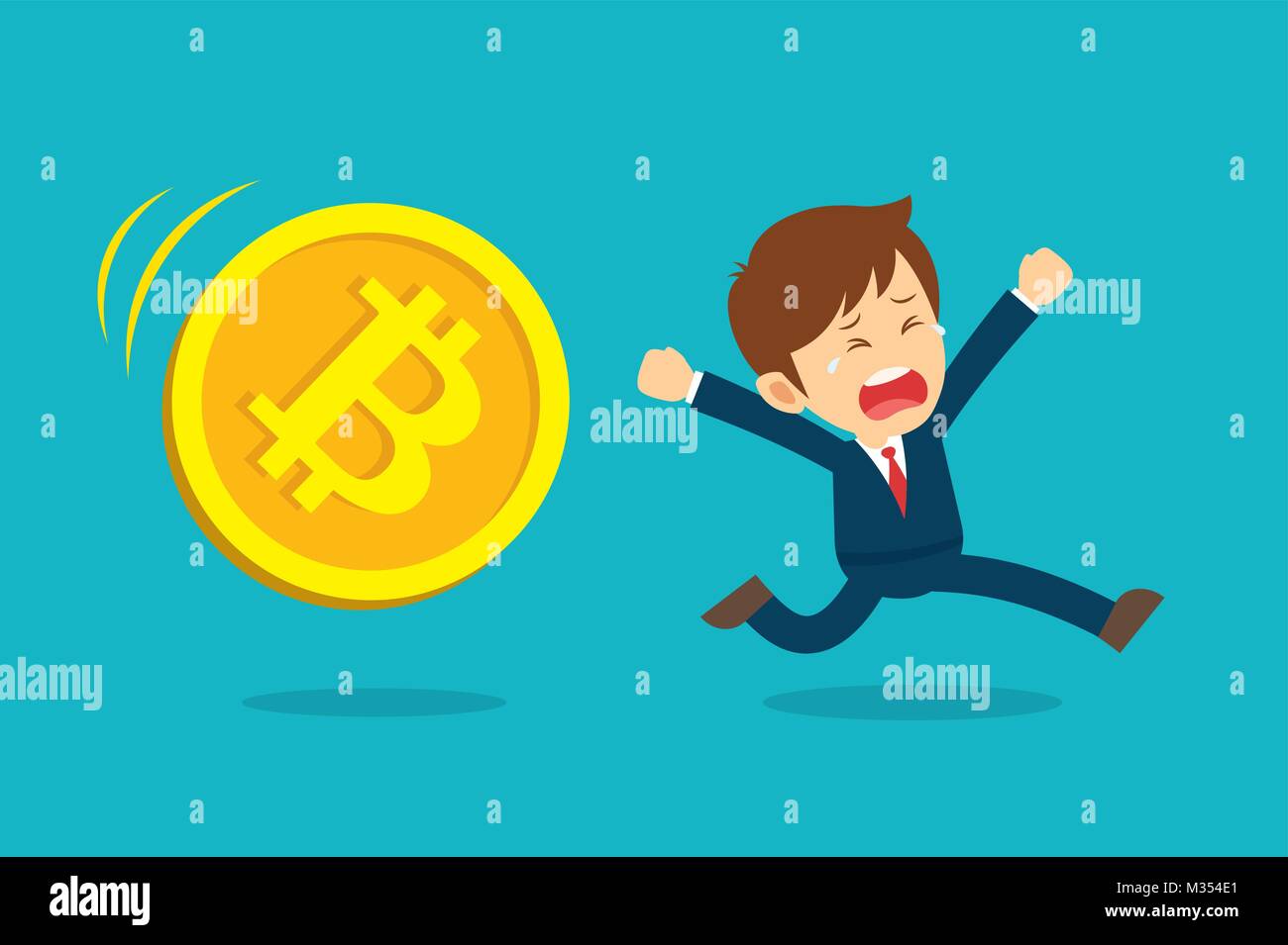 Bitcoin fall down business Stock Vector Images - Alamy