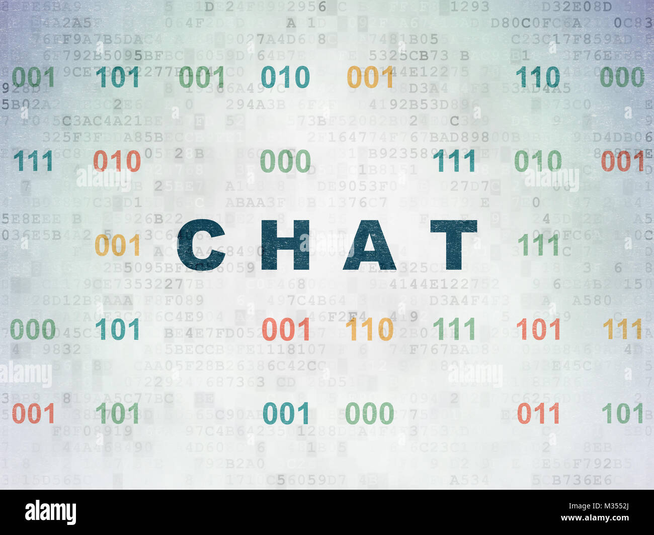 Web design concept: Chat on Digital Data Paper background Stock Photo ...