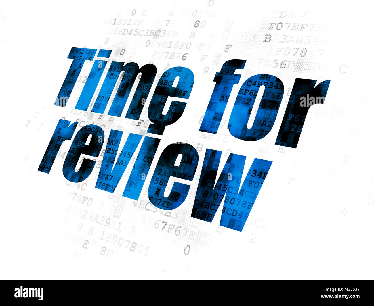 Time concept: Time for Review on Digital background Stock Photo - Alamy