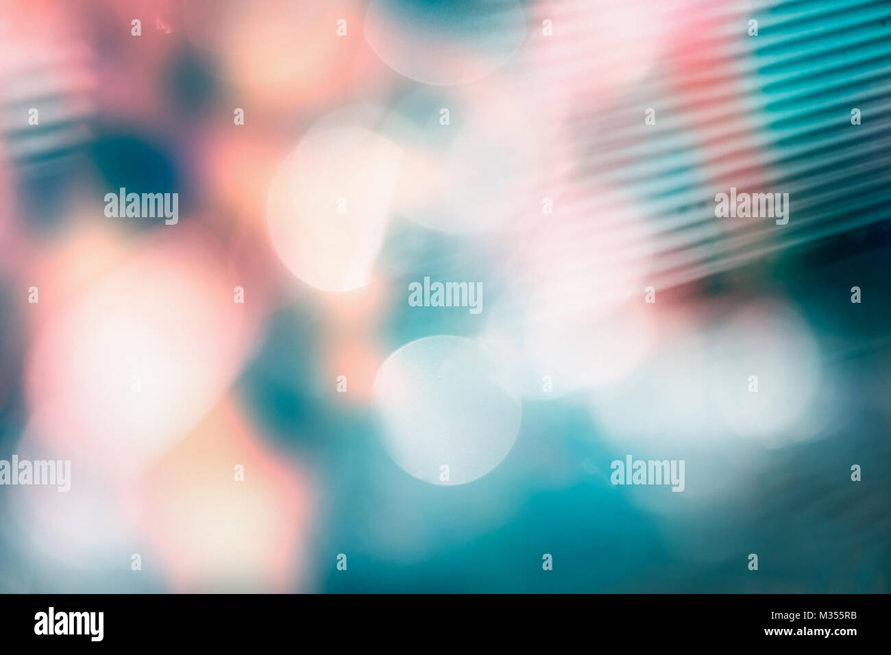 Red blue turquoise city urban bokeh background Stock Photo - Alamy