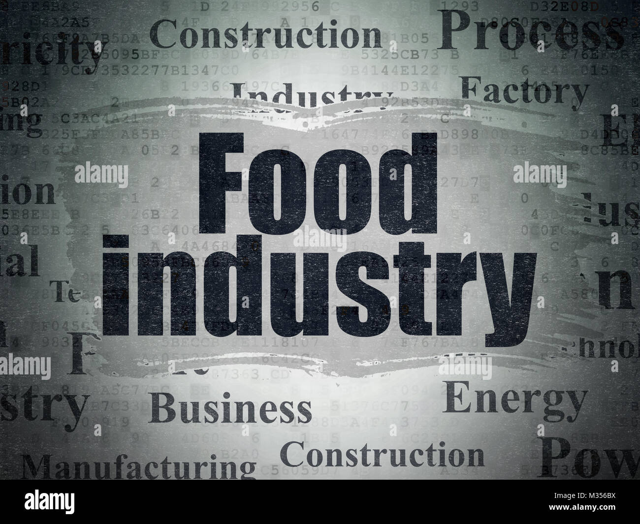 Industry concept: Food Industry on Digital Data Paper background Stock ...