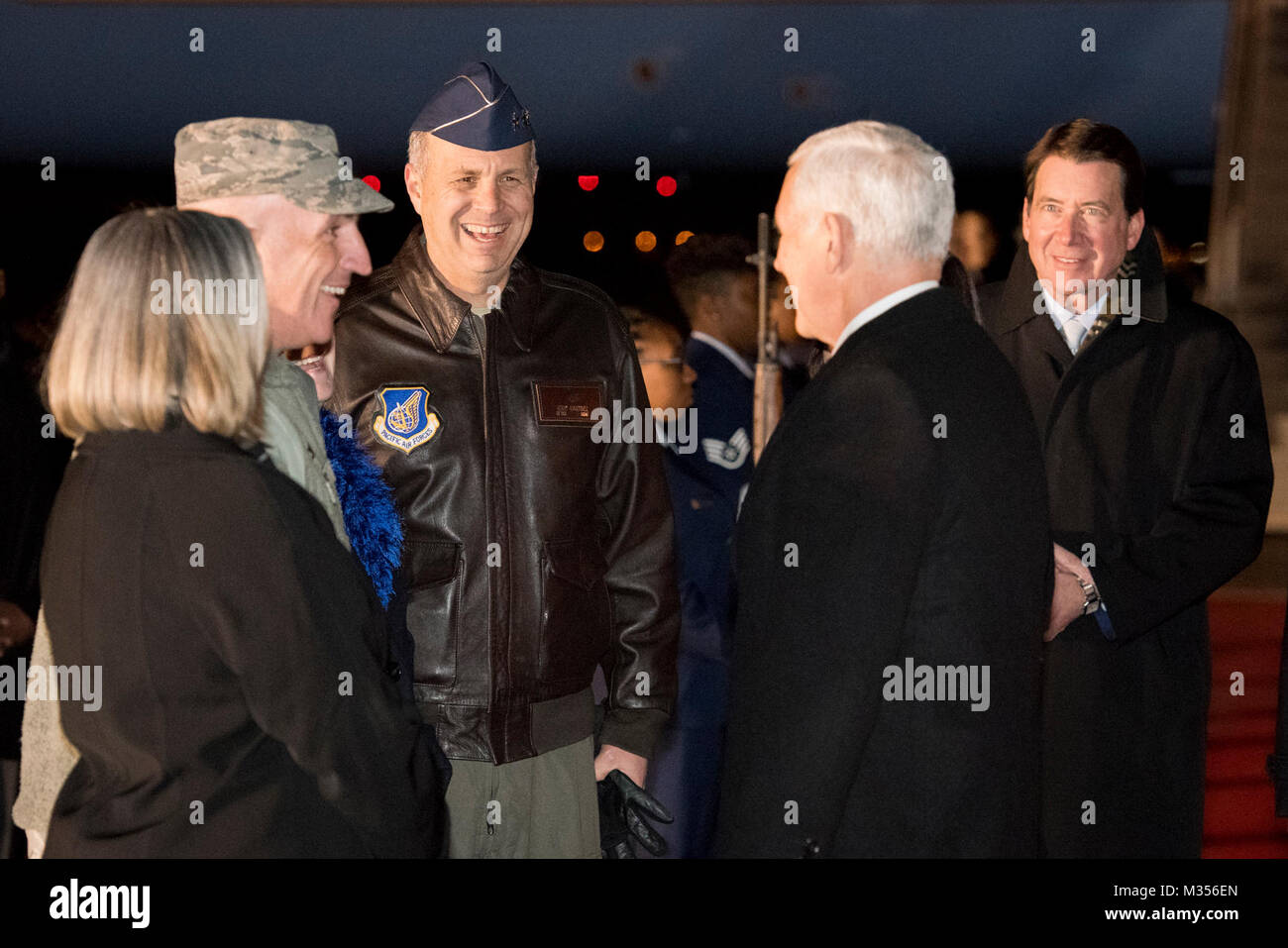 Vice President of the United States Michael R. Pence greets Lt. Gen ...