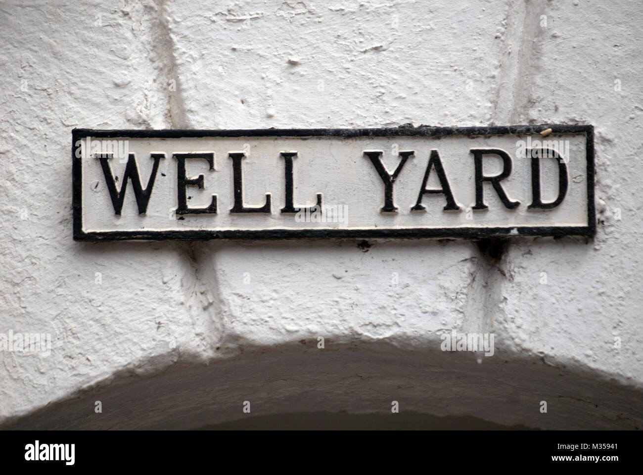 Well Yard street signs, Barnard Castle, County Durham Stock Photo - Alamy
