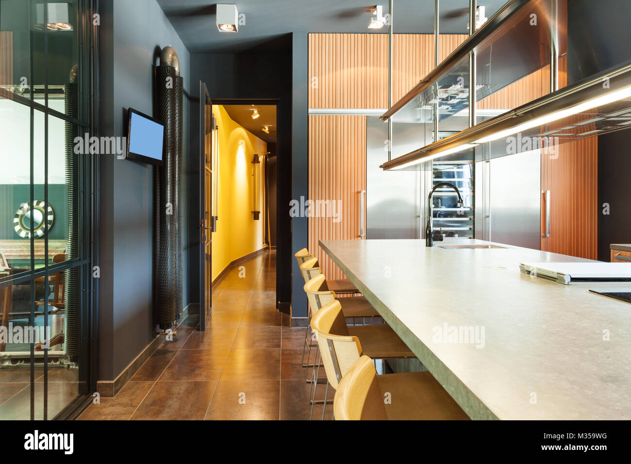 interior modern house, beautiful kitchen Stock Photo - Alamy