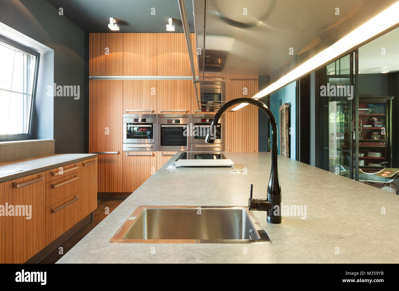 interior modern house, beautiful kitchen Stock Photo - Alamy
