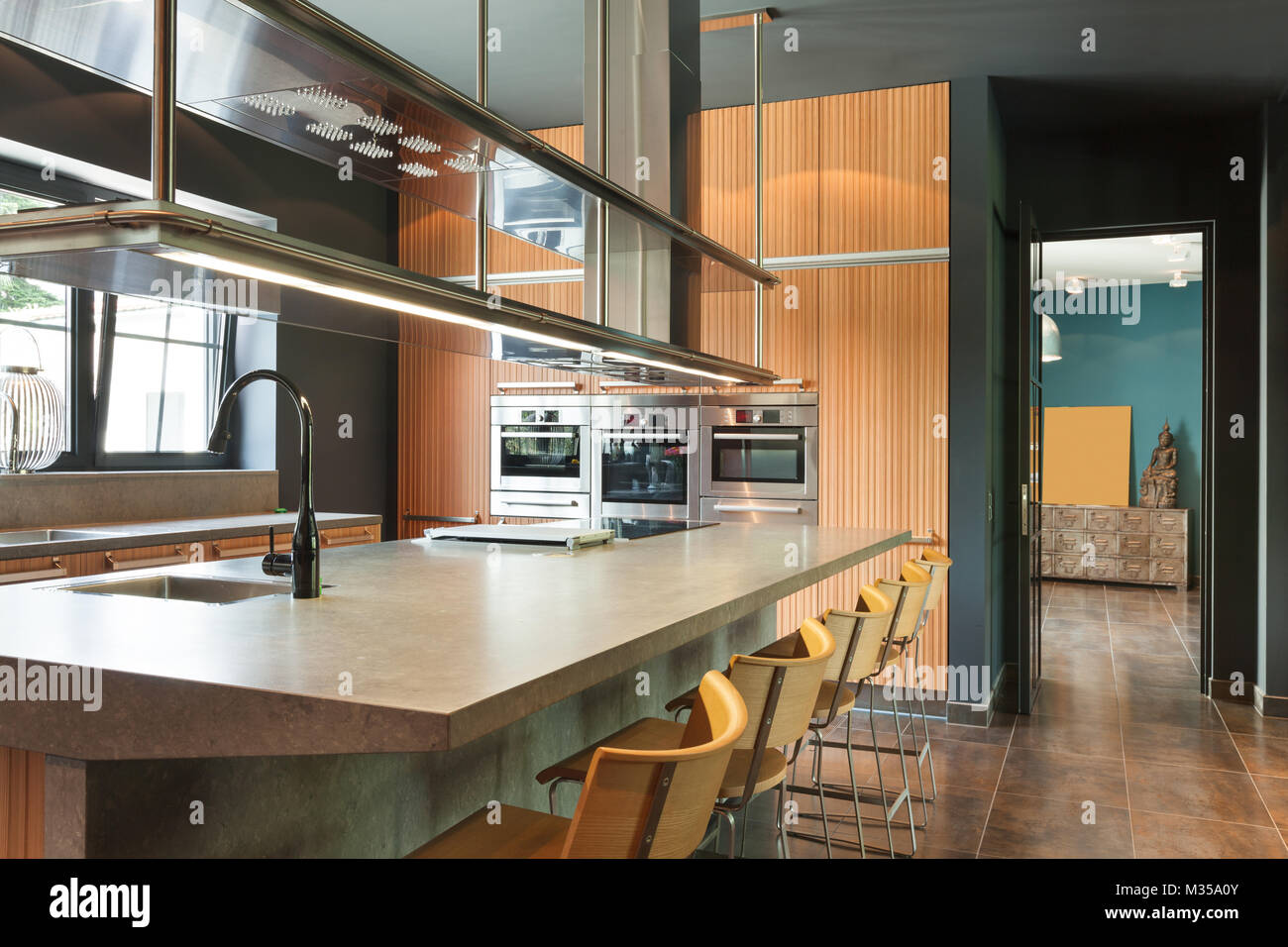 interior modern house, beautiful kitchen Stock Photo - Alamy