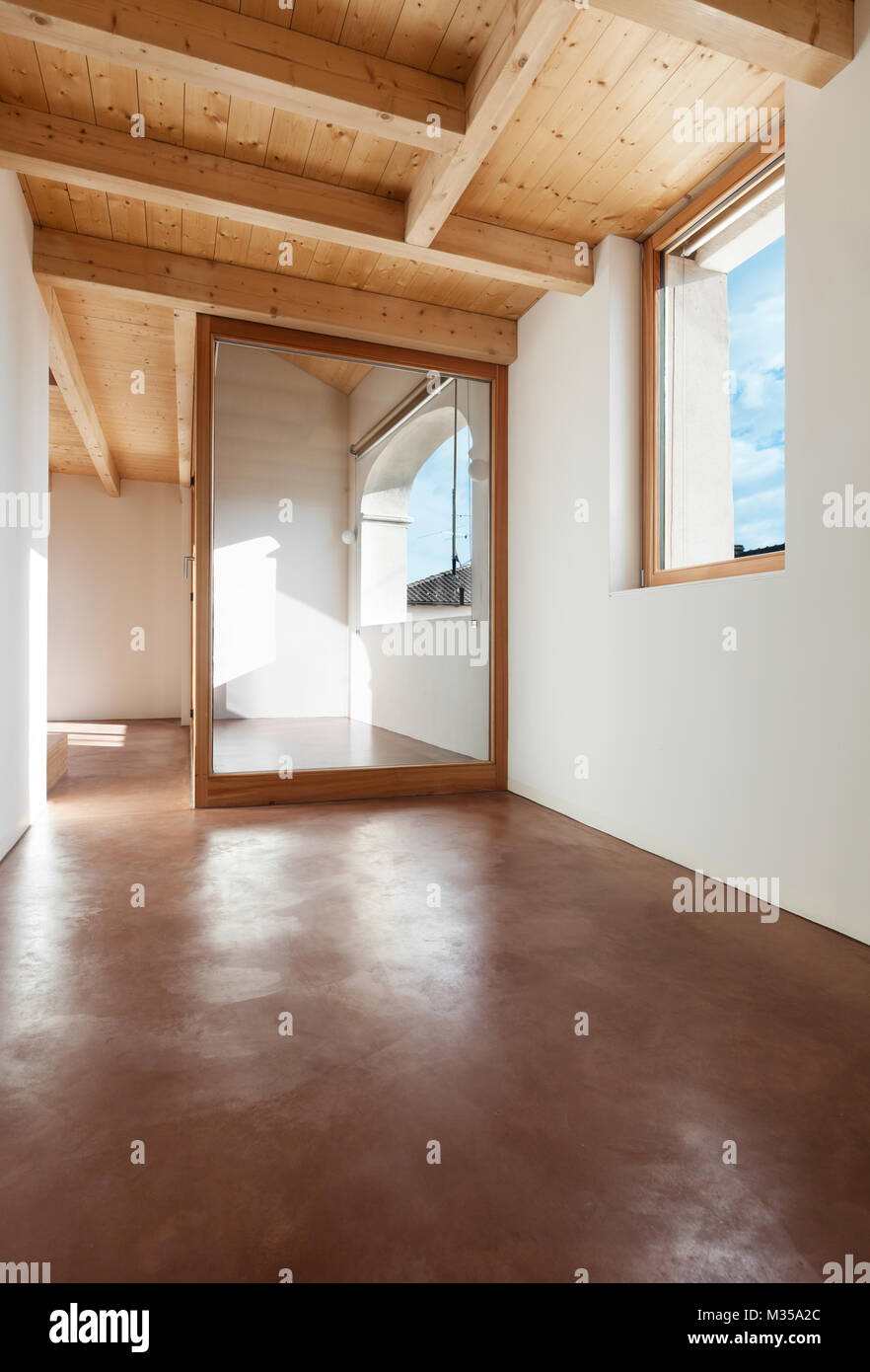 comfortable empty loft, view from passage Stock Photo - Alamy