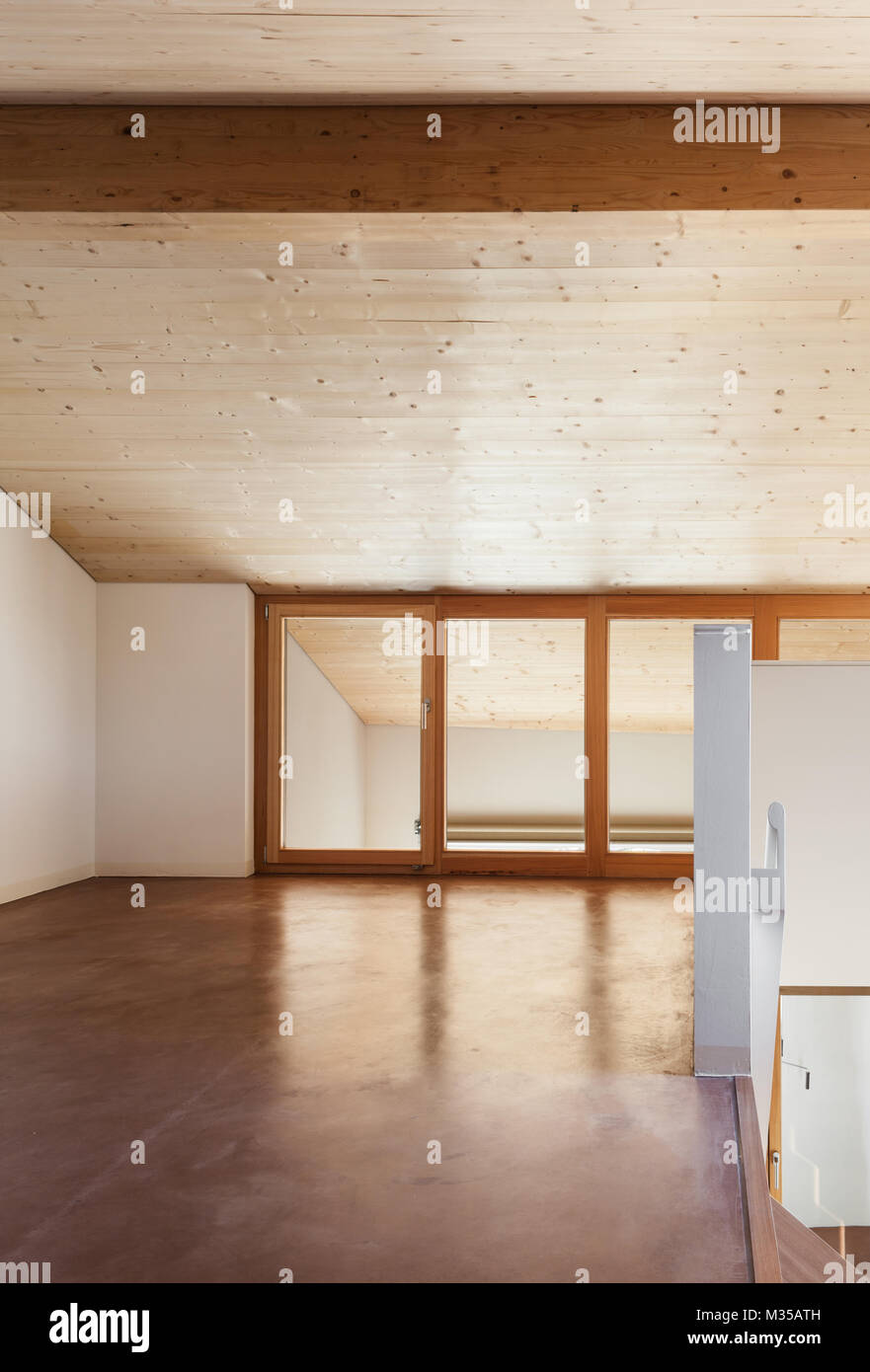 comfortable empty loft, interior, room view Stock Photo - Alamy