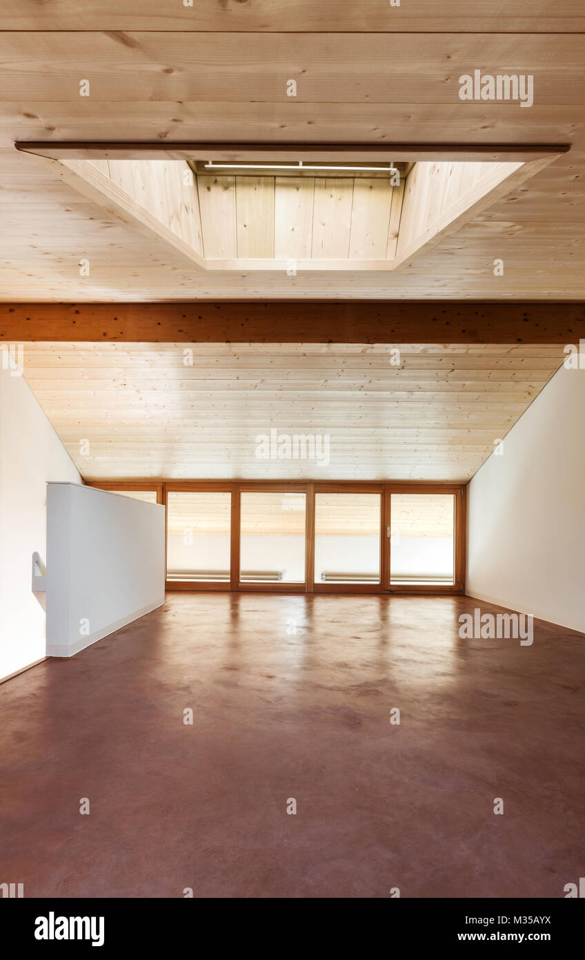 comfortable empty loft, interior, room view Stock Photo - Alamy
