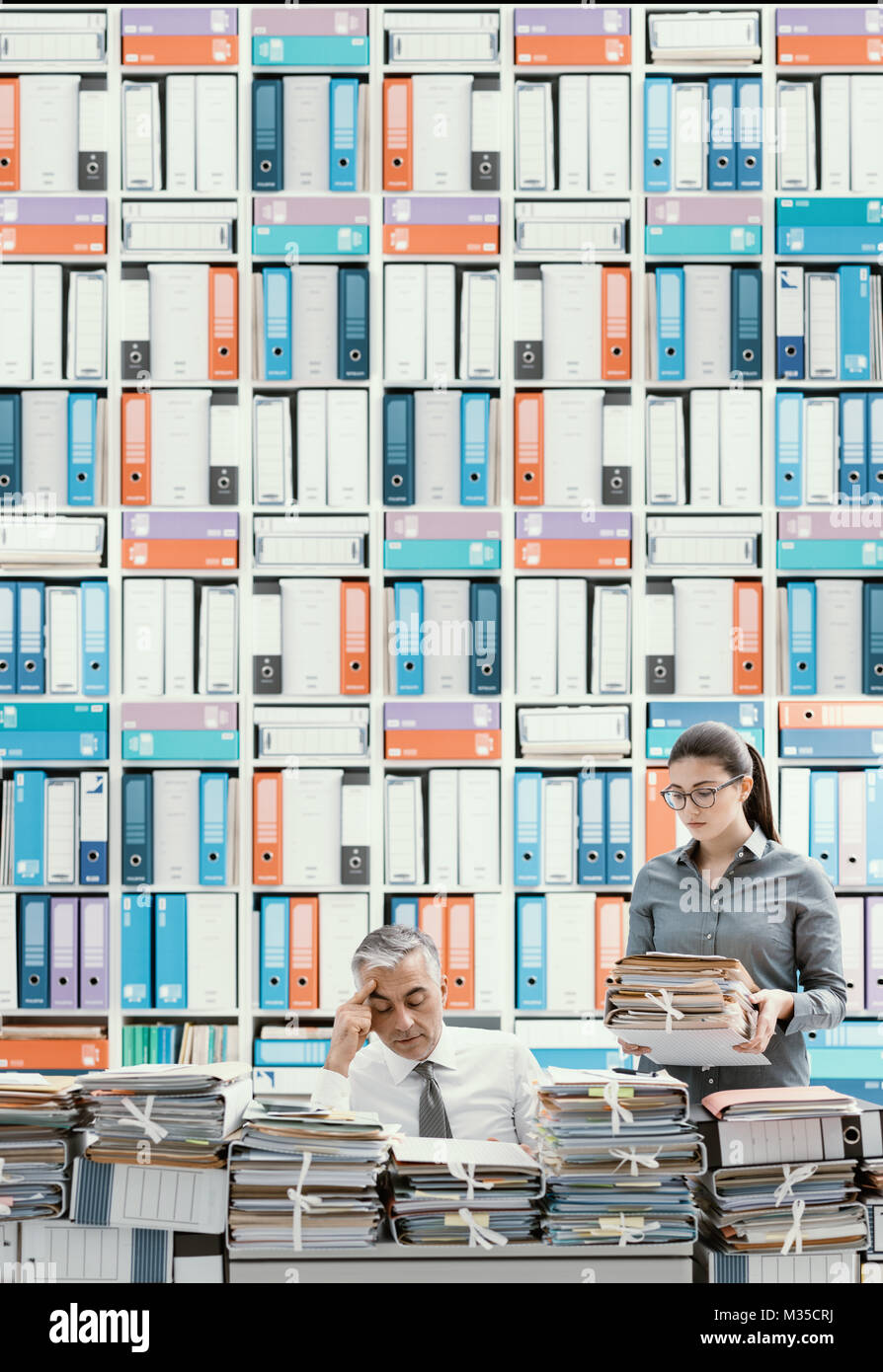 Messy Office Piles Files Stock Photos & Messy Office Piles Files Stock ...