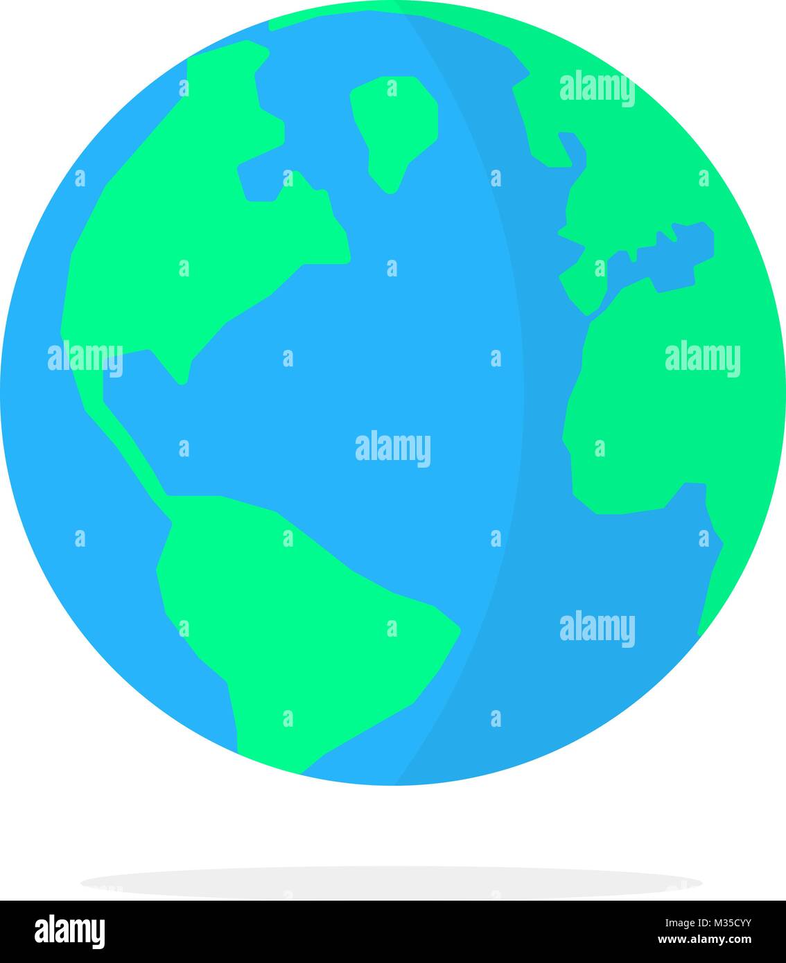 simple planet earth icon with shadow Stock Vector Image & Art - Alamy