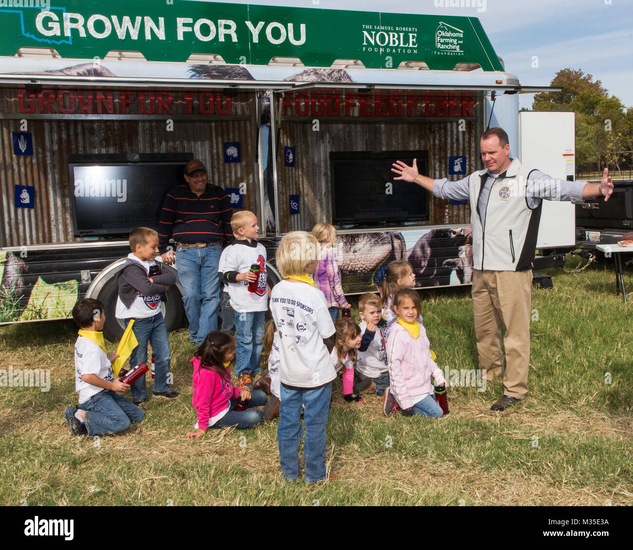 The Honorable Todd Lamb, Lieutenant Governor of Oklahoma, interacts ...