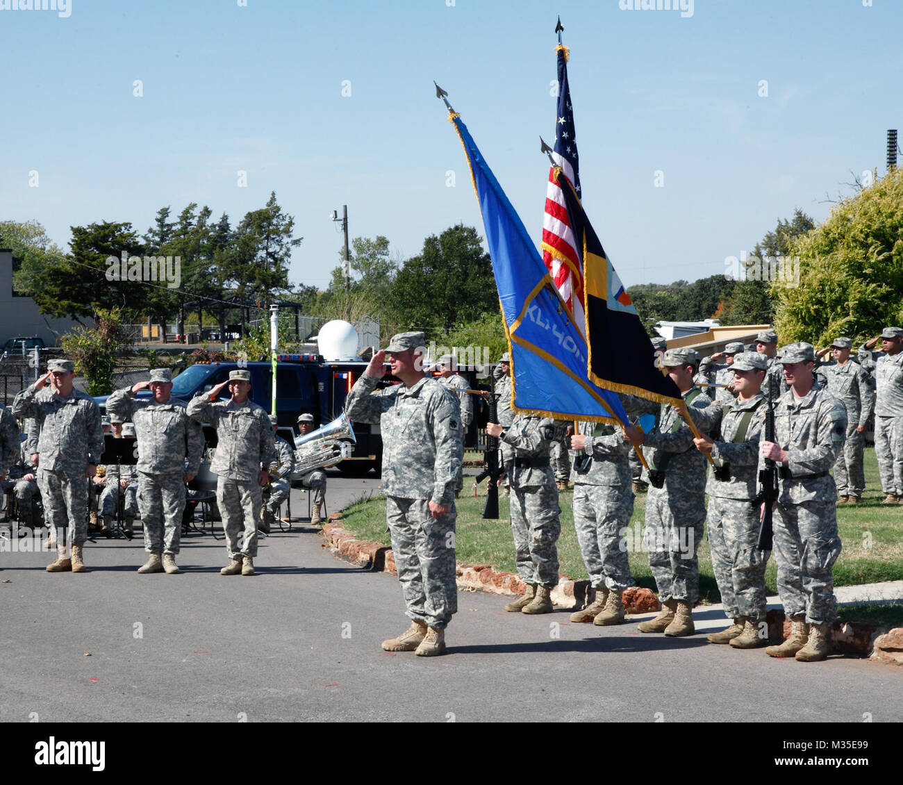 Major General Robbie L. Asher, passes the guidon to incoming commander ...