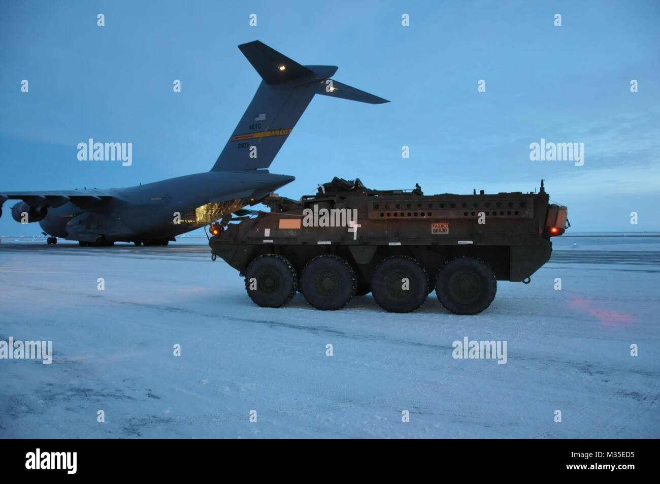 U.S. Army Alaska Strykers from Bravo Company, 3-21 Infantry Regiment ...
