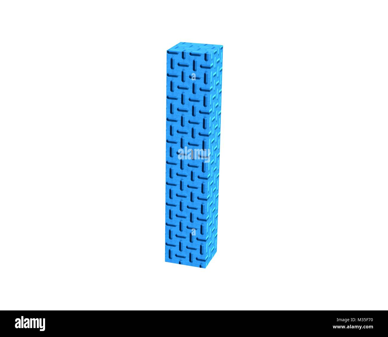 Font Plastic blue treadplate lowercase l Stock Photo - Alamy