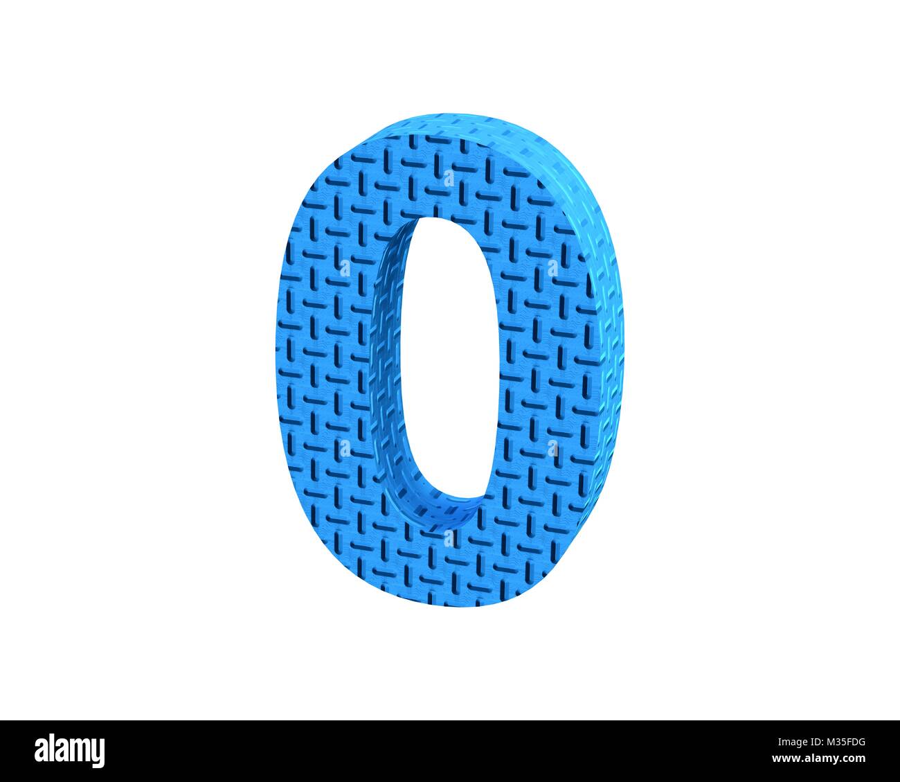 Font Plastic blue treadplate number 0 Stock Photo - Alamy