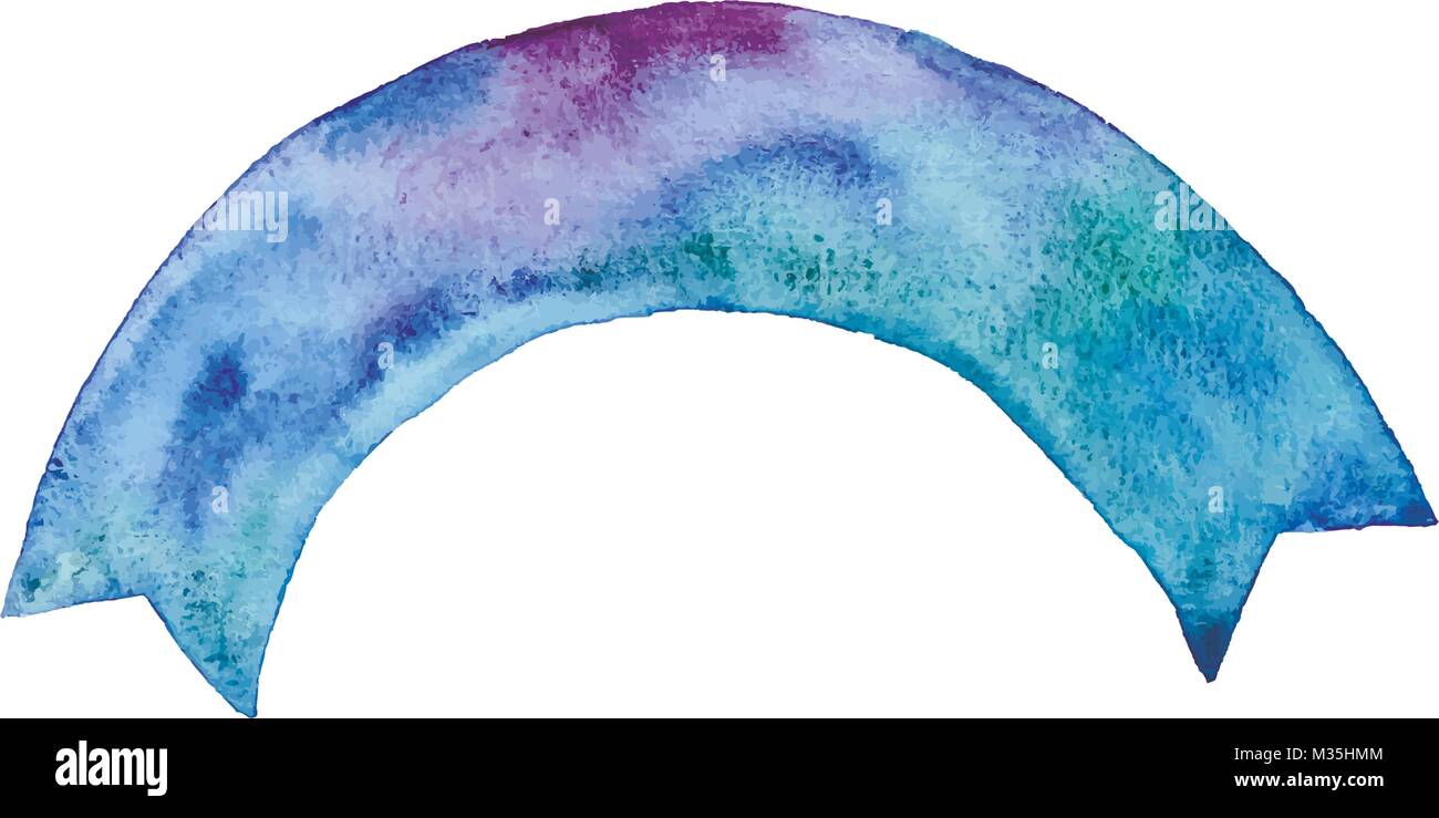 Watercolor blue ribbon vector clip art Stock Vector Image & Art - Alamy
