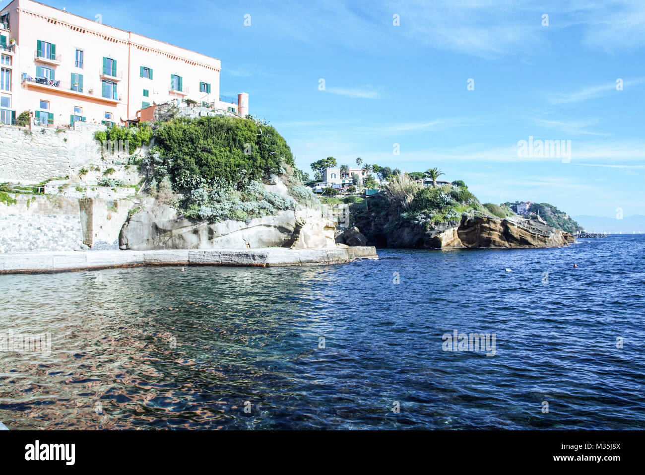 Gaiola protected area, sea and beach, Posillipo, Naples, Italy Stock ...