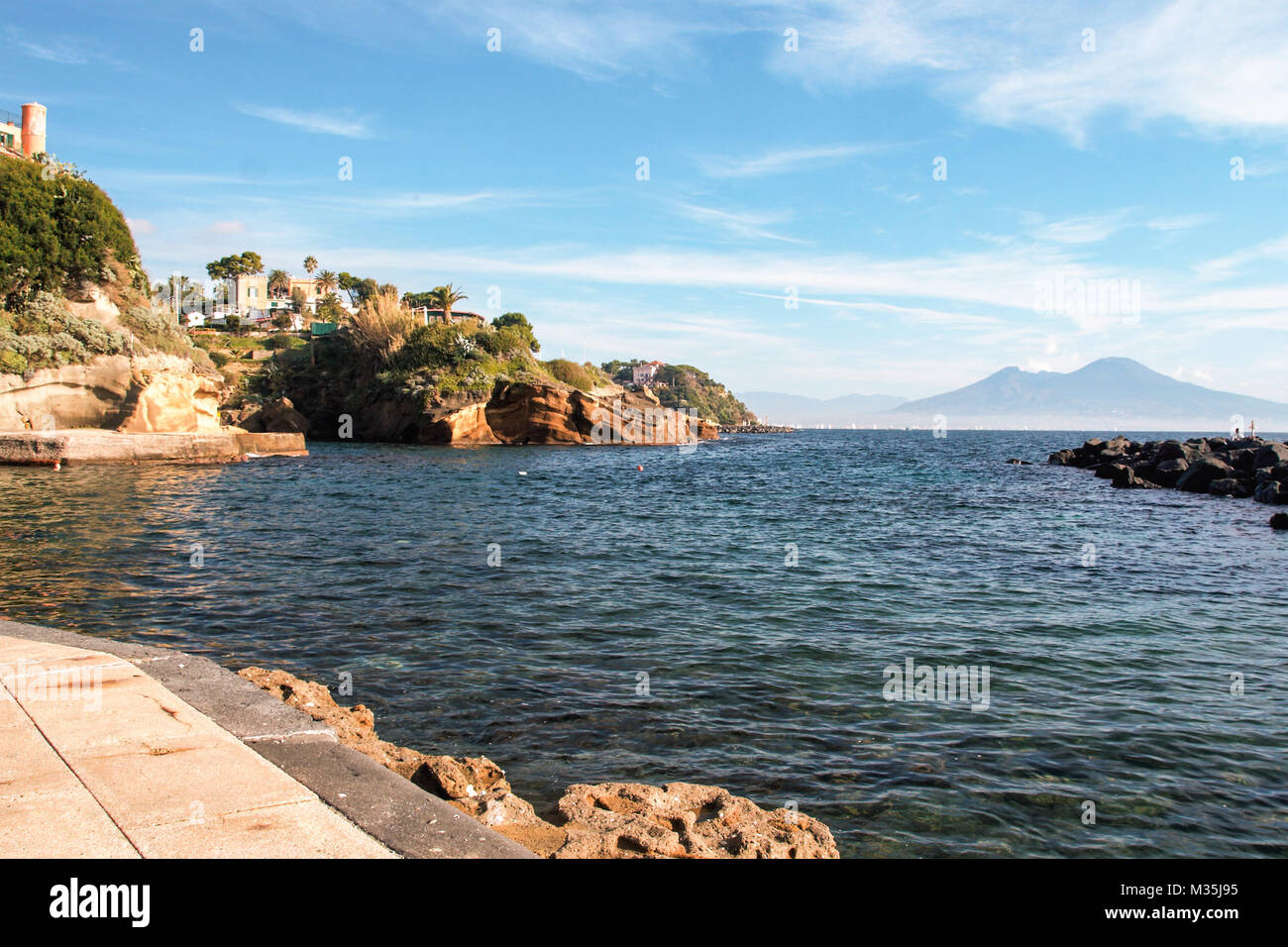 Gaiola protected area, sea and beach, Posillipo, Naples, Italy Stock ...