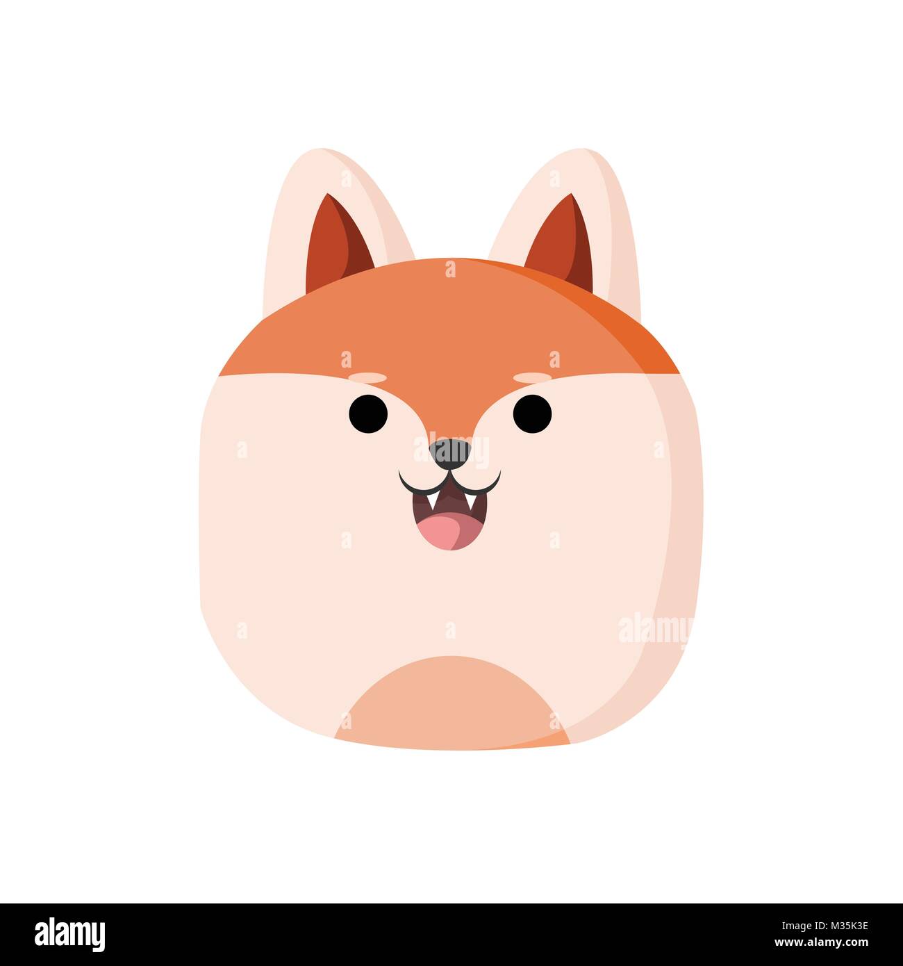 Cute Wolf Animal Head Vector Illustration Graphic Design Stock Vector ...
