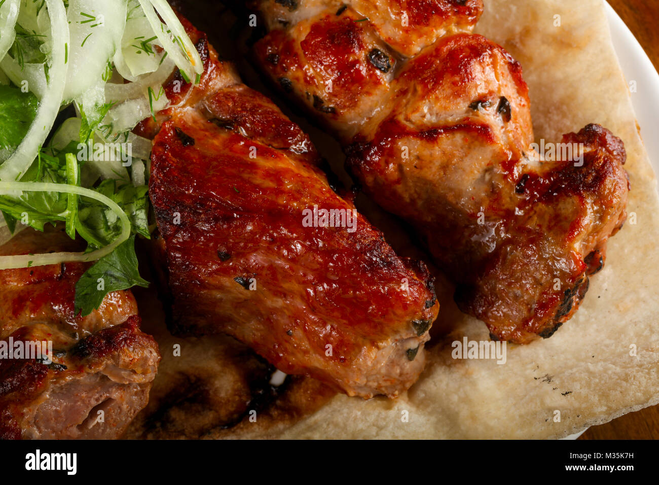 Kebab mix with lavash bread Stock Photo - Alamy