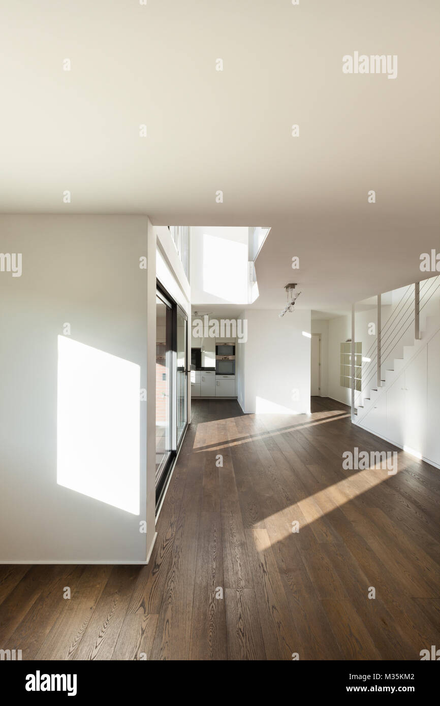 beautiful interior of a new apartment, wide empty living room Stock ...