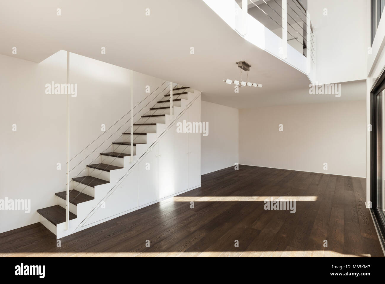 beautiful interior of a new apartment, wide empty living room Stock ...