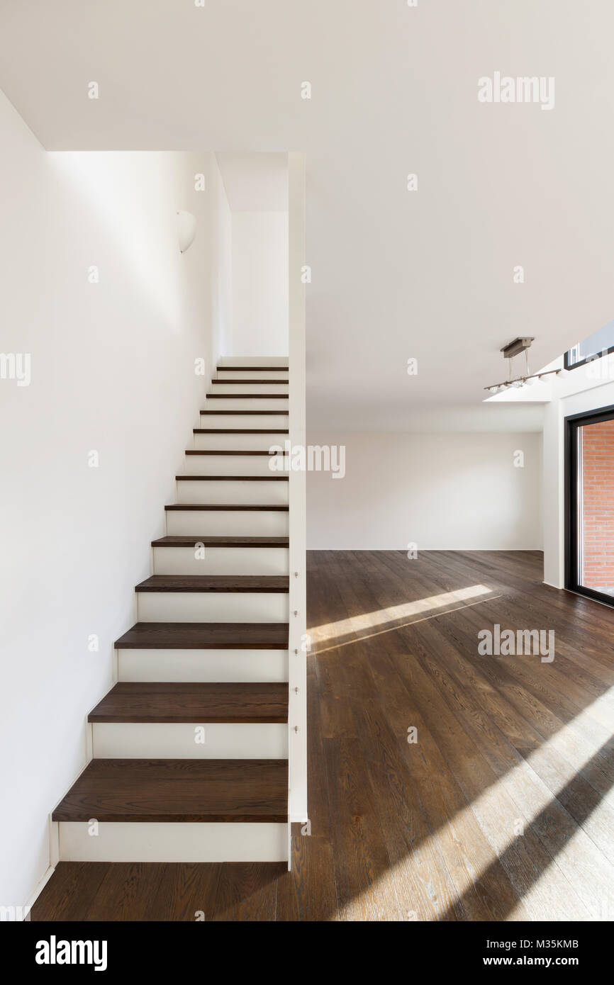 beautiful interior of a new apartment, staircase view Stock Photo - Alamy