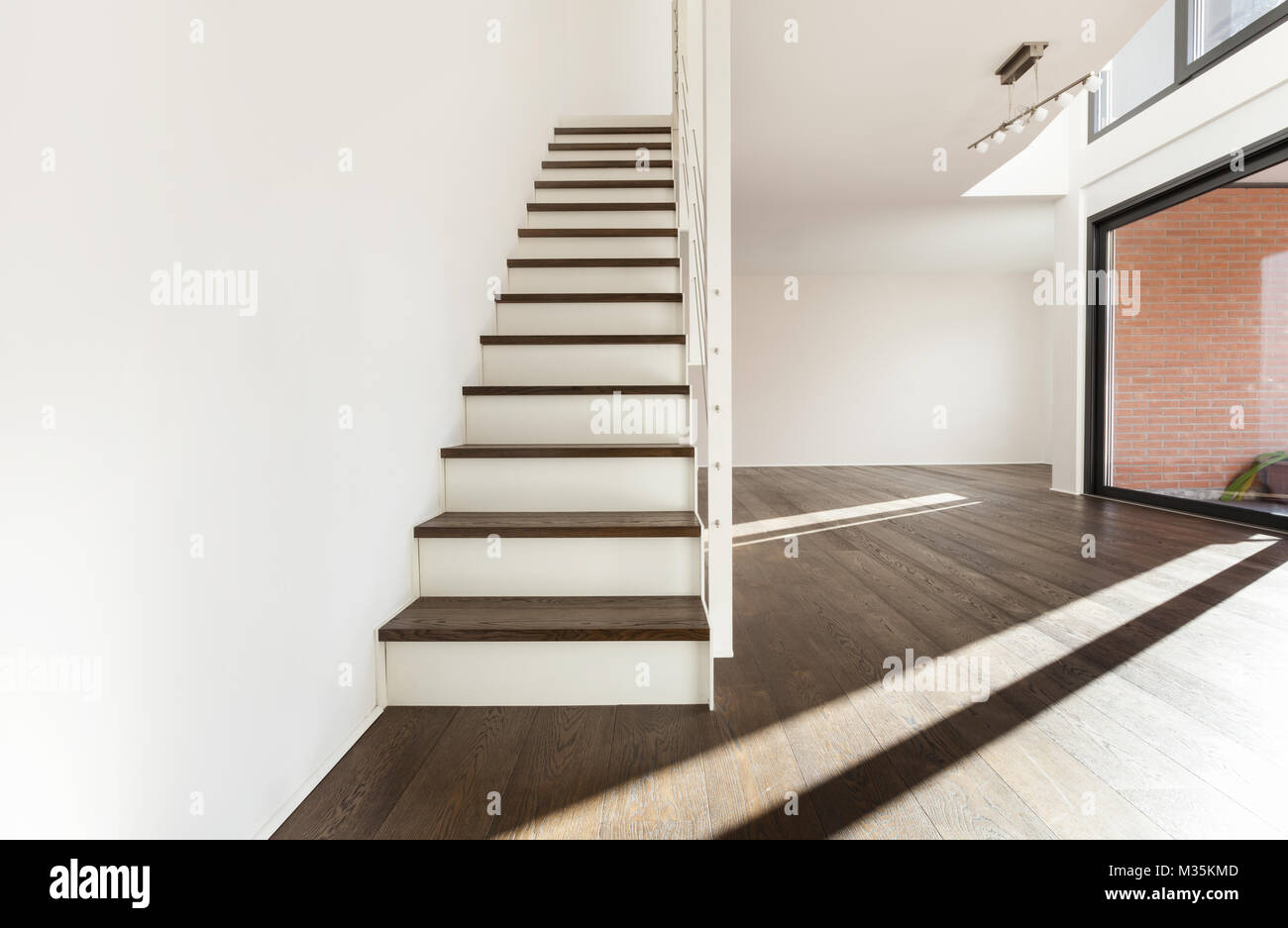 beautiful interior of a new apartment, staircase view Stock Photo - Alamy