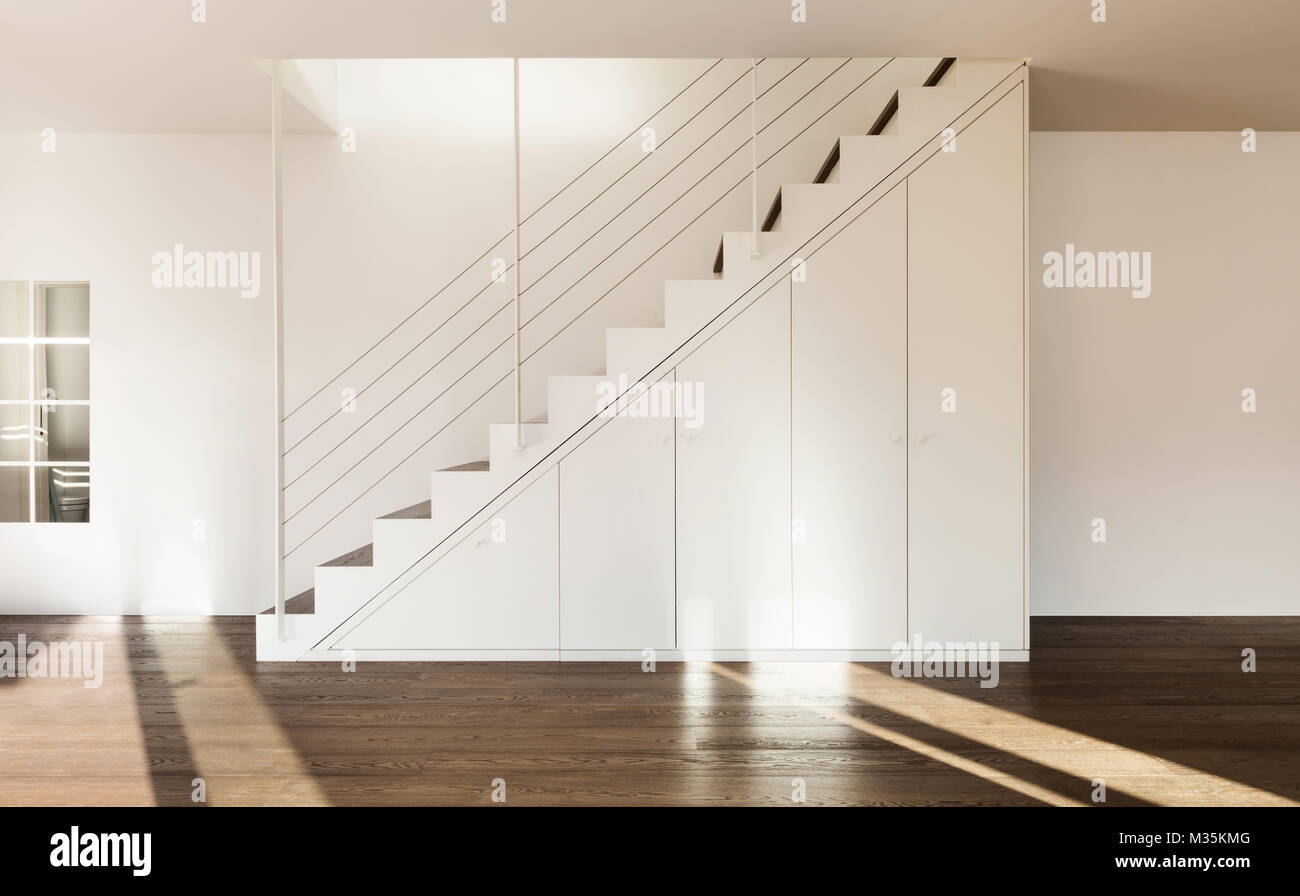 beautiful interior of a new apartment, wide empty living room Stock ...
