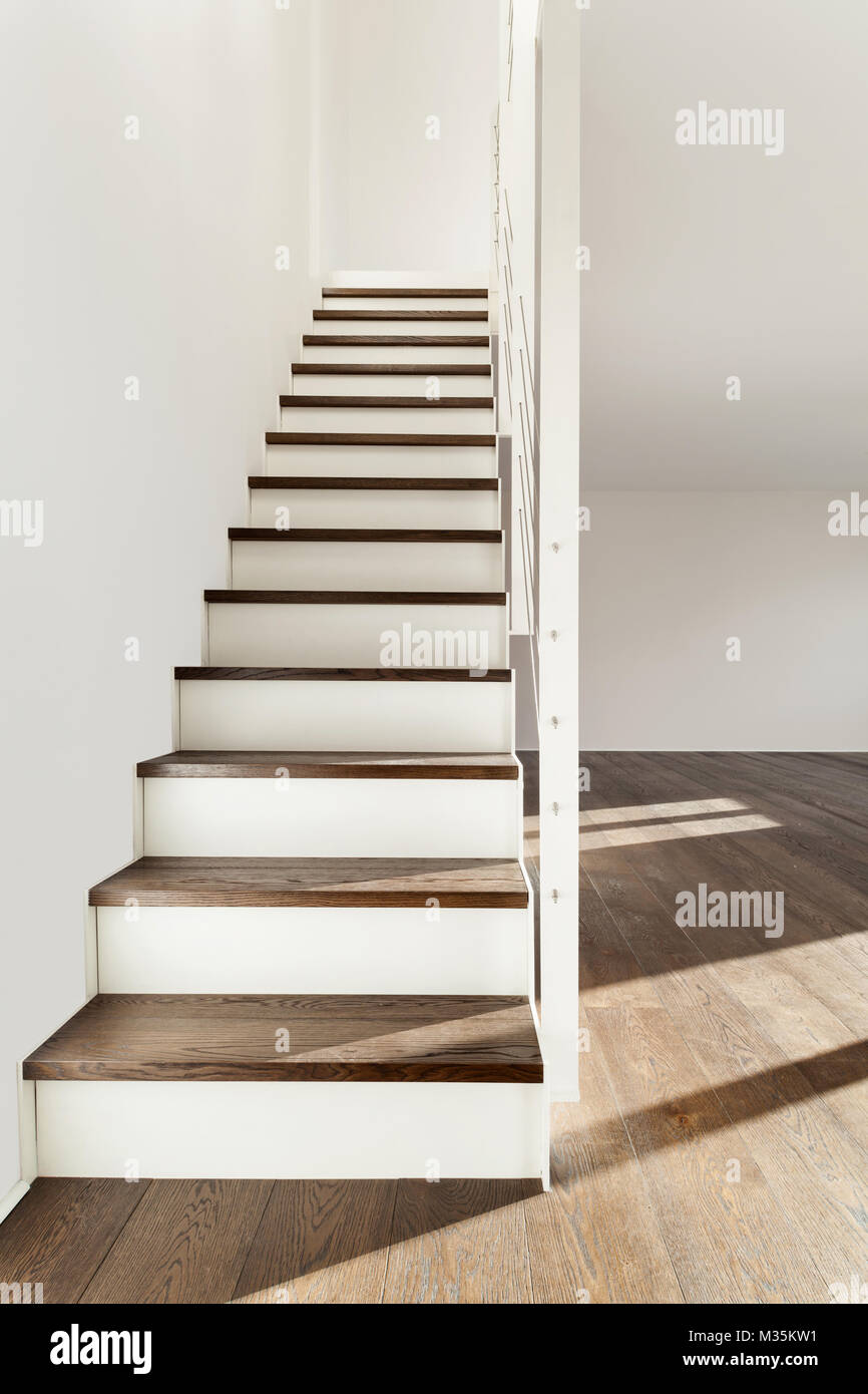 beautiful interior of a new apartment, staircase view Stock Photo - Alamy