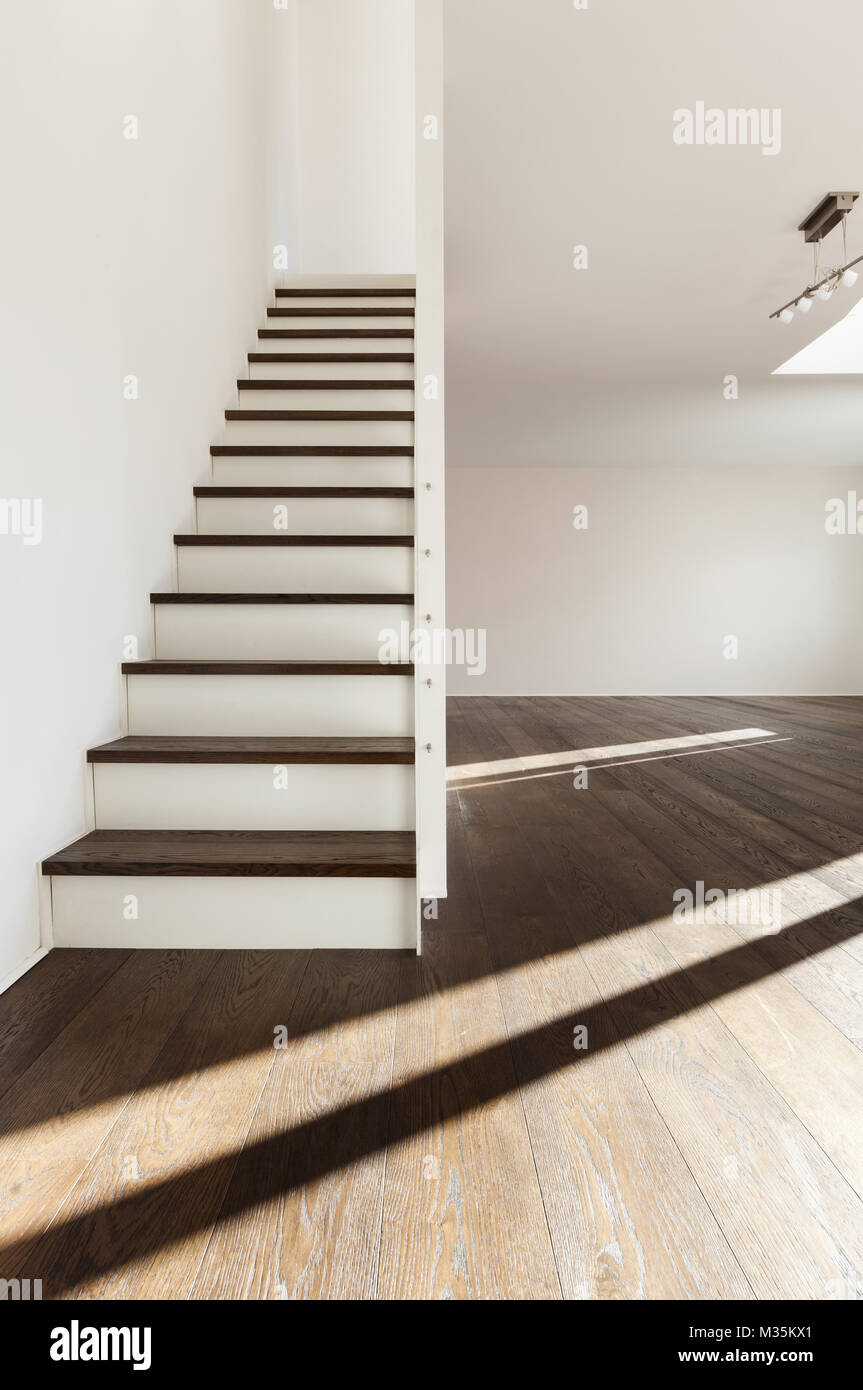 beautiful interior of a new apartment, staircase view Stock Photo - Alamy