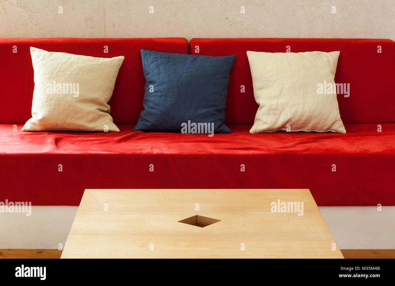modern interior, living room, detail divan Stock Photo - Alamy