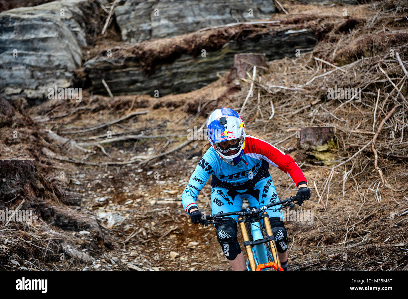 Multiple world champion downhill mountain bike racer Rachel Atherton ...