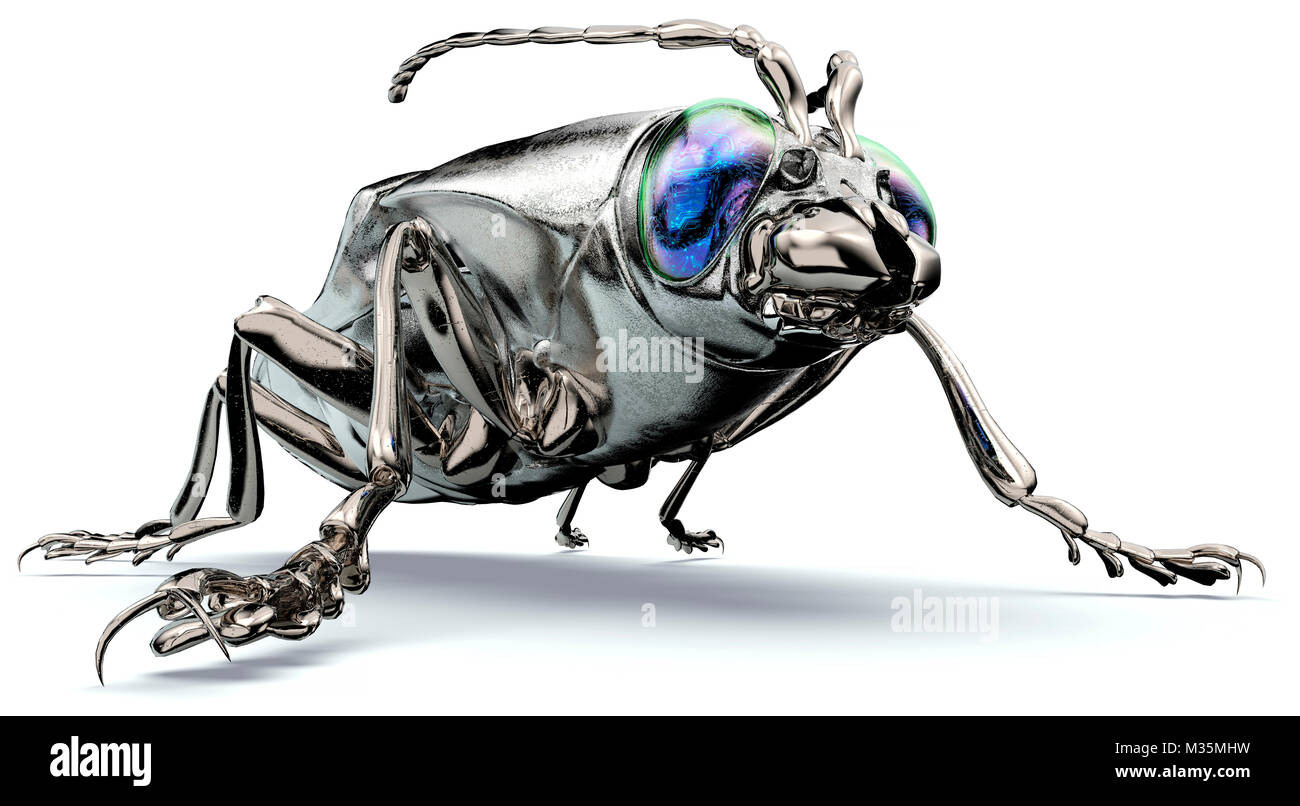 digital safety concept electronic computer bug isolated, 3D ...