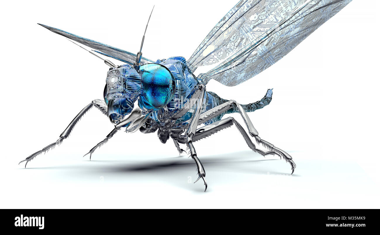 digital safety concept electronic computer bug isolated, 3D ...