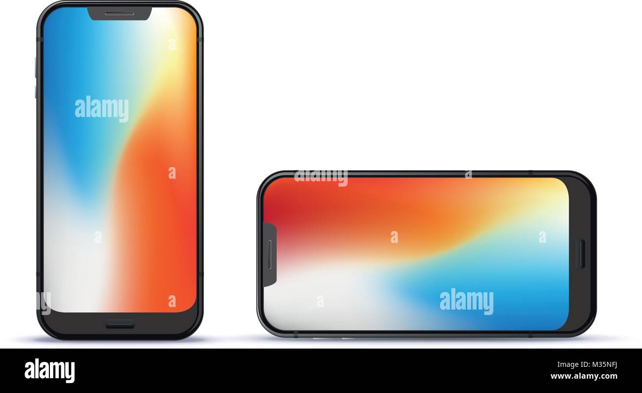 Horizontal vertical mobile phone view Stock Vector Images - Alamy